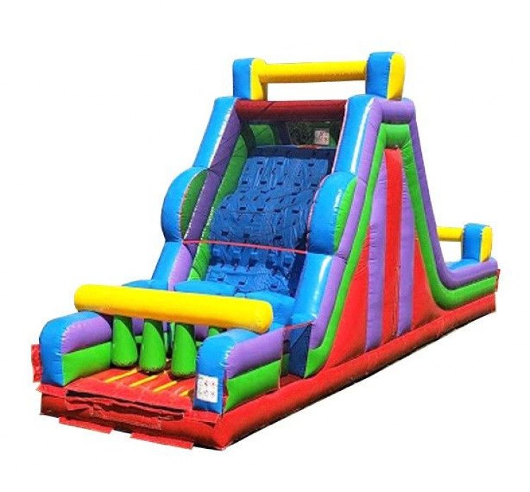 40' Rock Climb Slide Obstacle Course - Your Favorite Inflatables